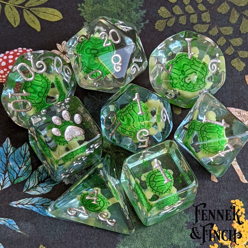 Dice Set Dnd Turtle - Etsy