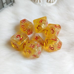 Sunbeam Dnd Dice Set, Polyhedral Dice, D&D Dice, Dungeons and Dragons ...