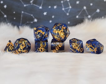 Dreamy Periwinkle Glass Dnd Dice Set, Polyhedral D&D Dice, Dungeons and ...