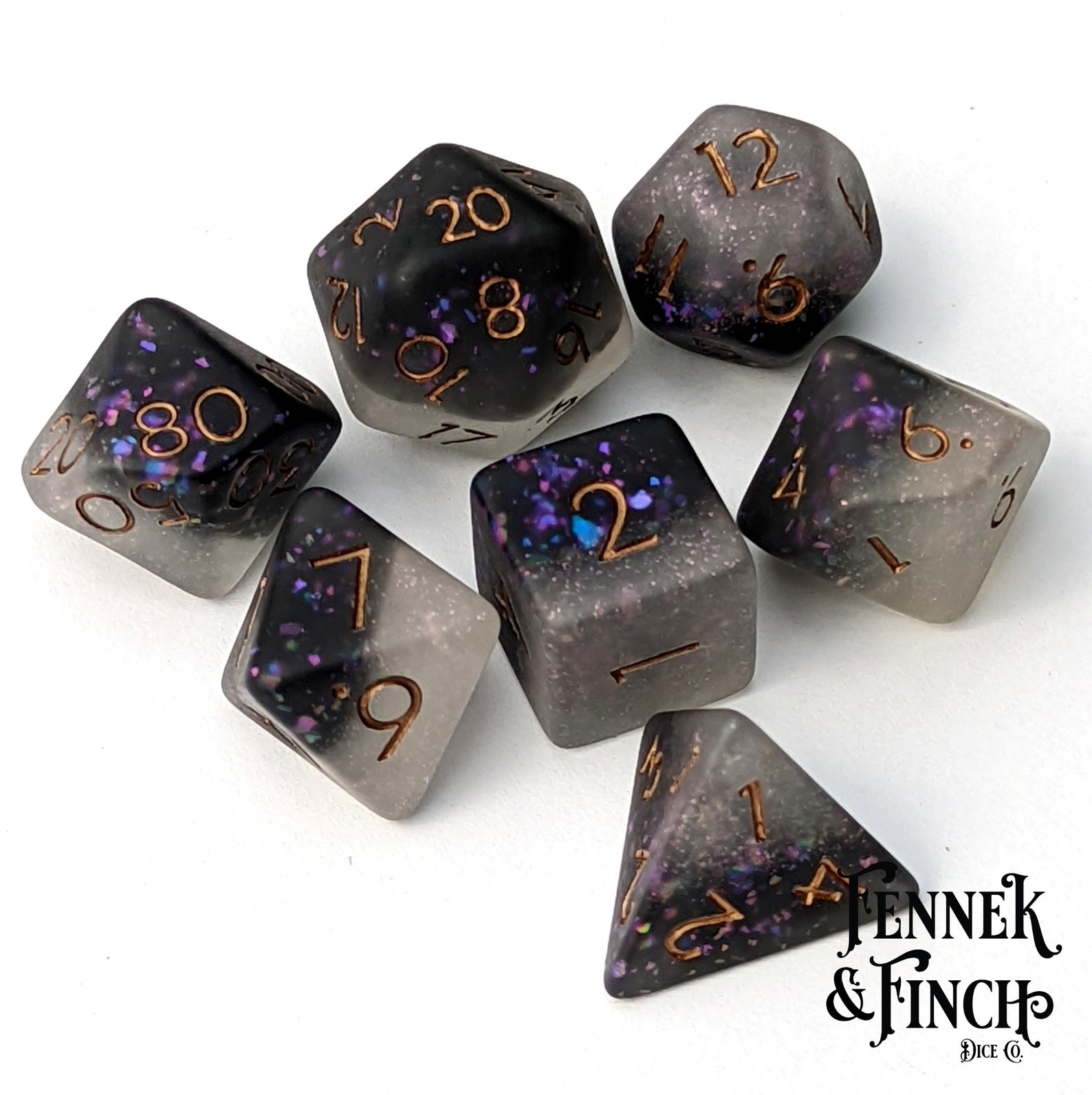 Light and Dark Dice Set Polyhedral Dice D&D Dice Dungeons - Etsy