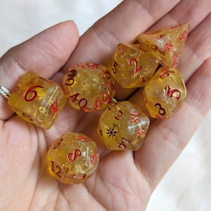 Sunbeam Dnd Dice Set, Polyhedral Dice, D&D Dice, Dungeons and Dragons ...