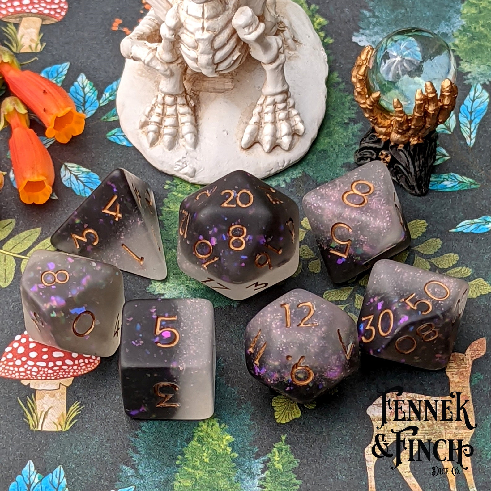 Light and Dark Dice Set Polyhedral Dice D&D Dice Dungeons - Etsy
