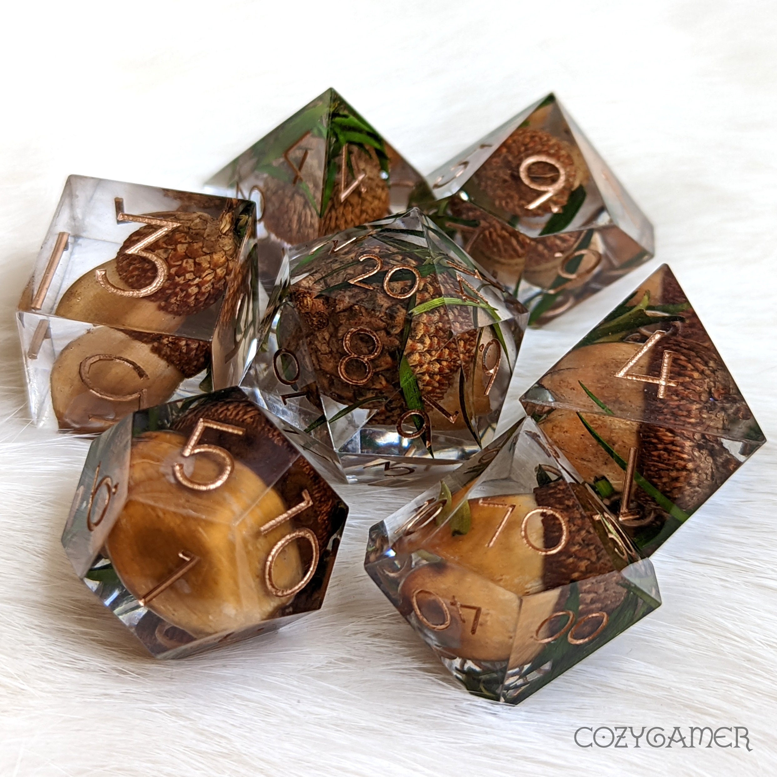 Acorn Dnd Dice Set D&D Dice Sharp Edge Dice Dungeons and - Etsy UK