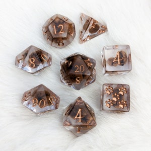 Coffee Bean Dnd Dice Set: Real Coffee, Copper Font - Etsy