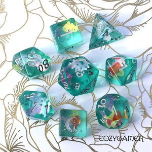 Tropical Fish Dice Set - 8 Piece Polyhedral TTRPG Dice - Original ...
