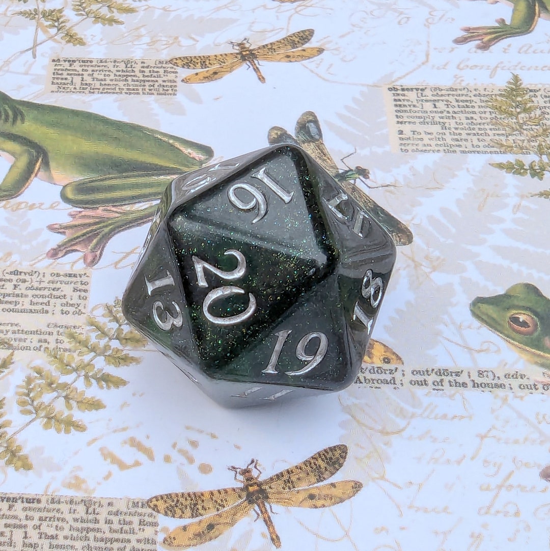 Forest Swamp Spin Down Life Counter D20 – MTG Life Counter Die, Green ...