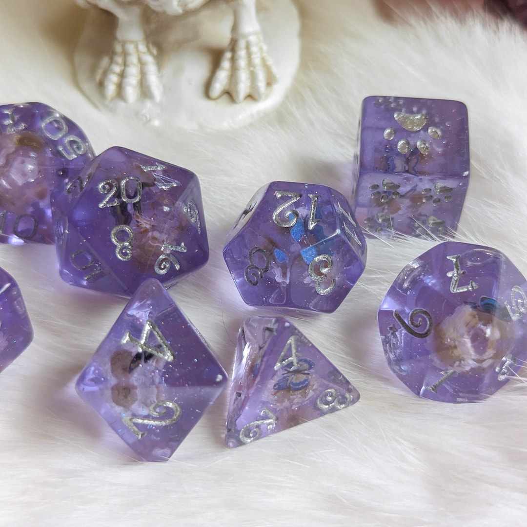 Butterfly Dnd Dice Set, Polyhedral Dice, D&D Dice, Dungeons and Dragons ...