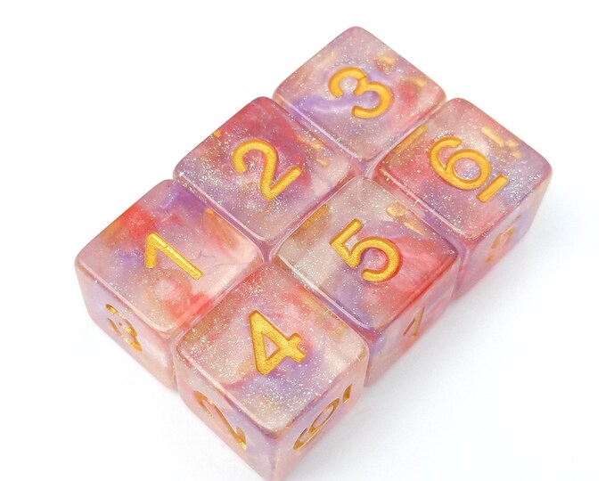 Fuchsia D6 Dice Set, Six Sided Dice, D&D Dice, Dungeons and Dragons ...