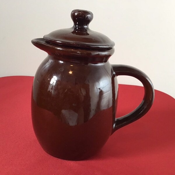 Brown Ceramic Teapot - Etsy