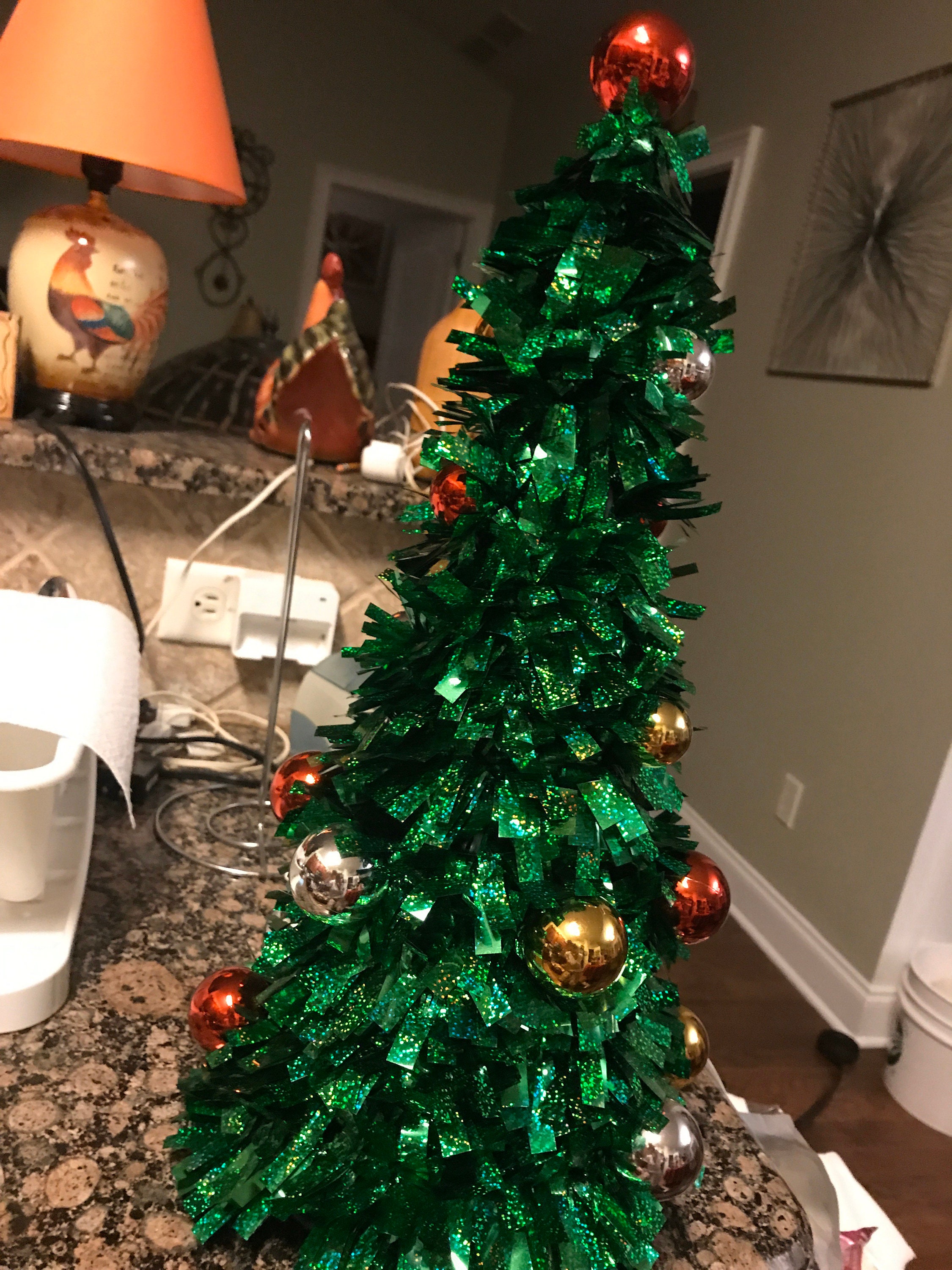 Beautiful Christmas tree decorated with red and gold | Etsy