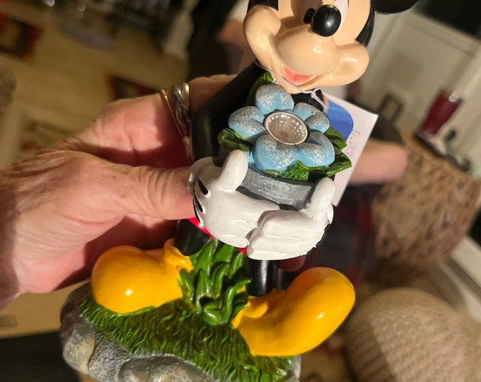 Mickey Mouse Solar Garden Statue,solar Powered Outdoor Lighting,disney ...