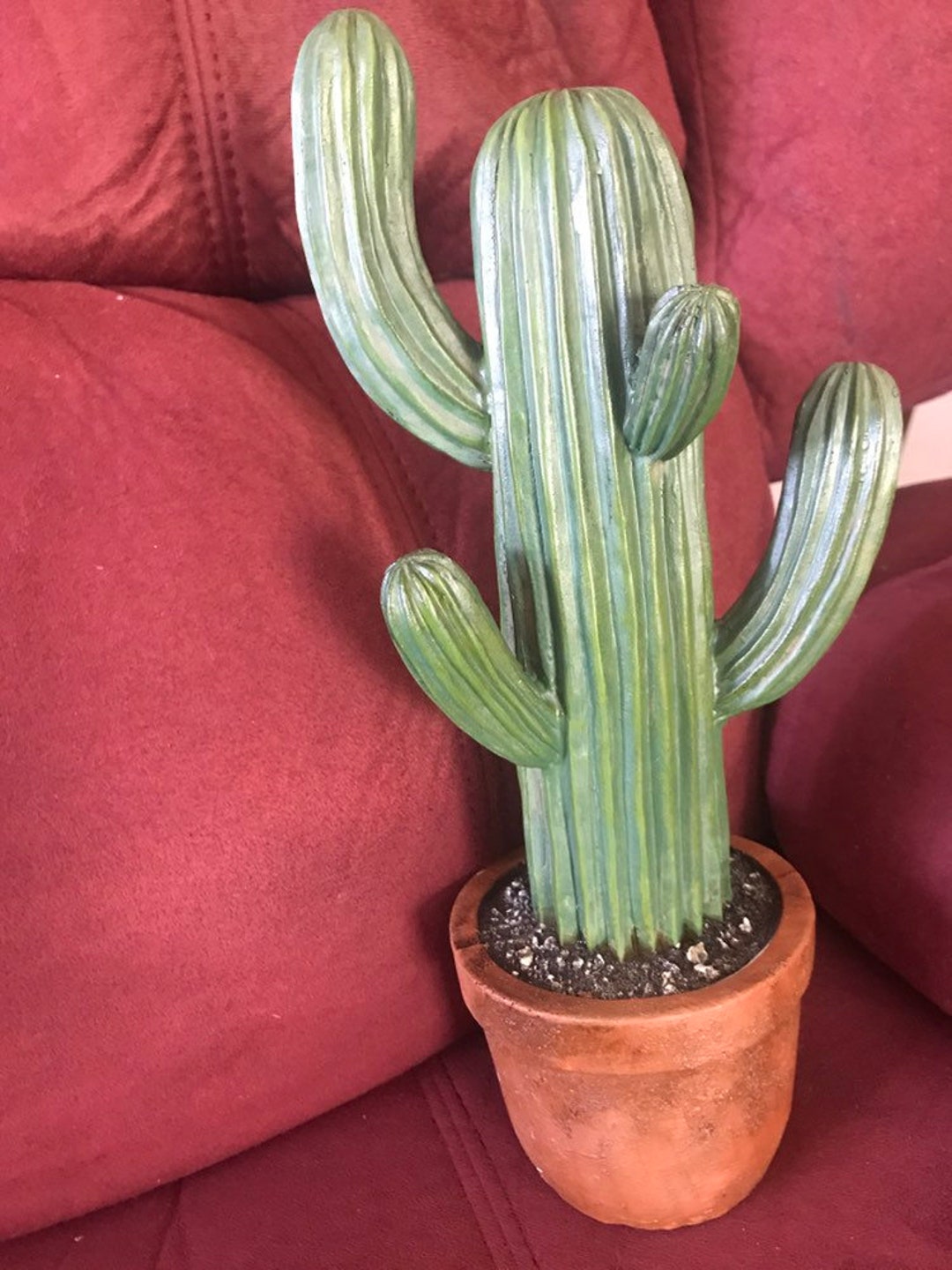 Potted Cactus,excellent Condition,never Used,measures 11.75h 10.5 ...
