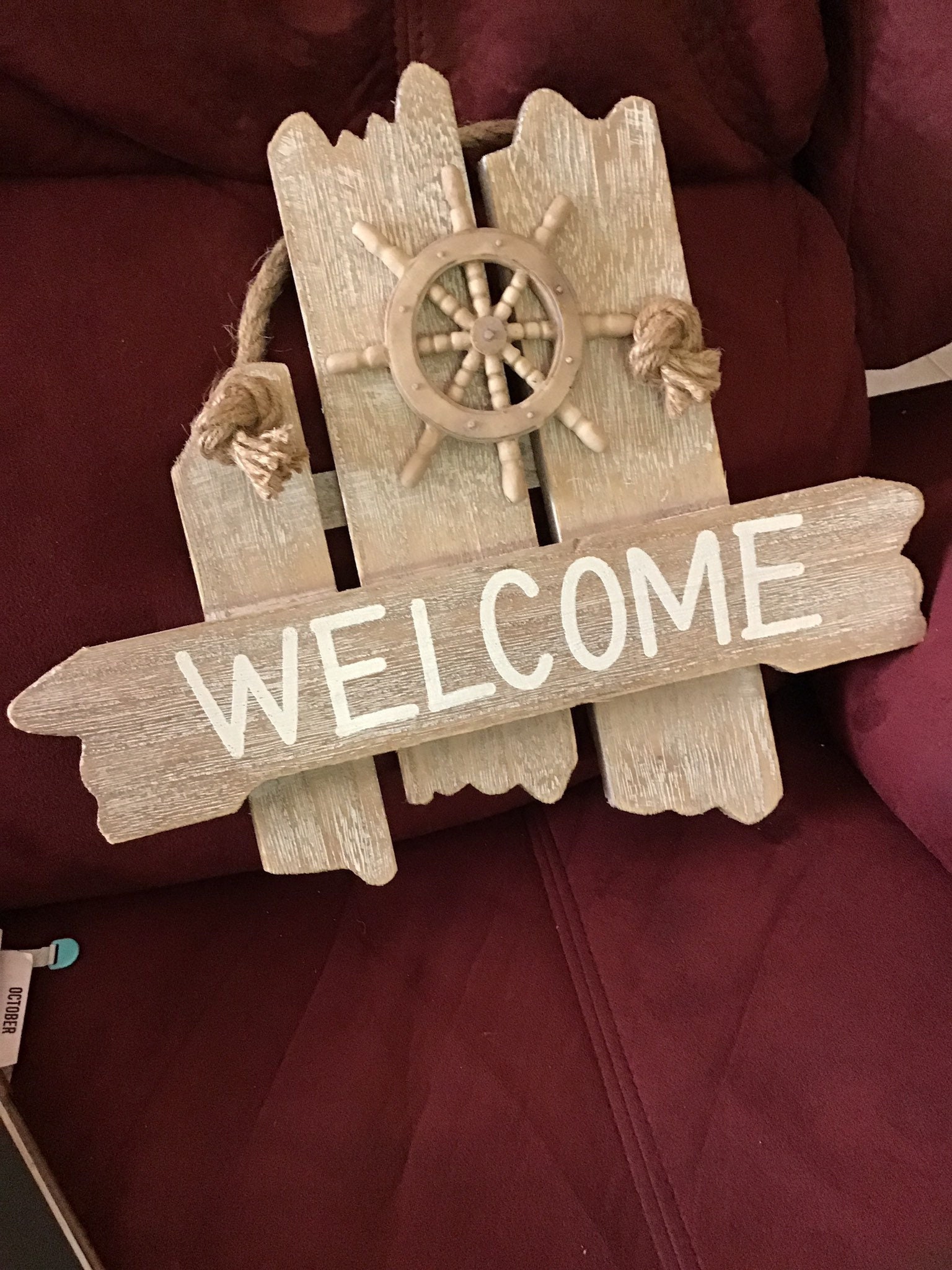 Nautical welcome sign wall hanging or wall decorexcellent | Etsy