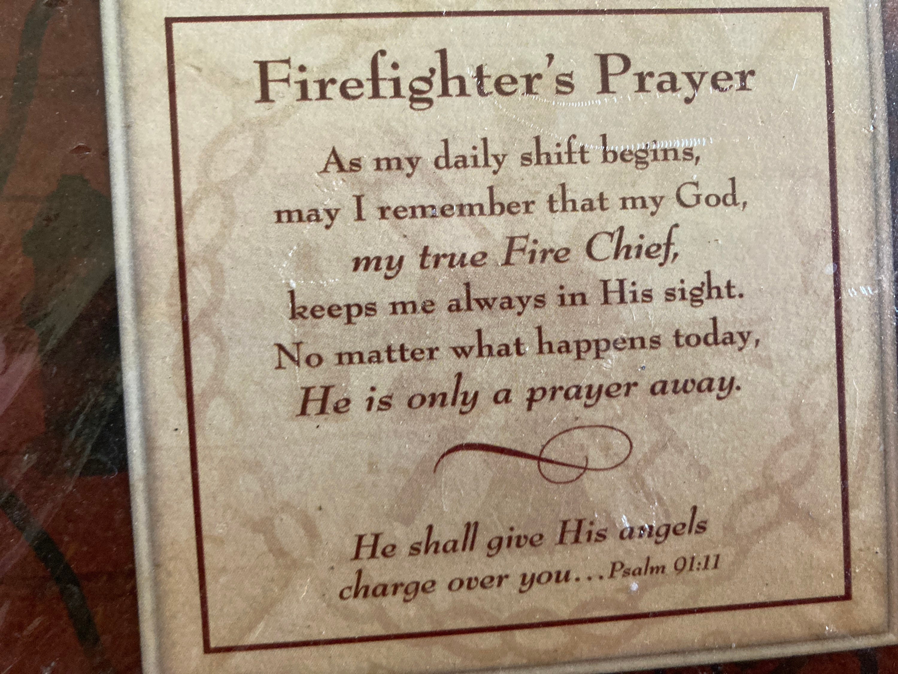 Bomberos Oración decoración de pared o decoración de mesa | Etsy
