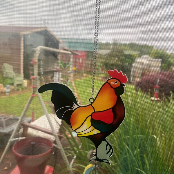 Stained Glass Rooster Pattern - Etsy