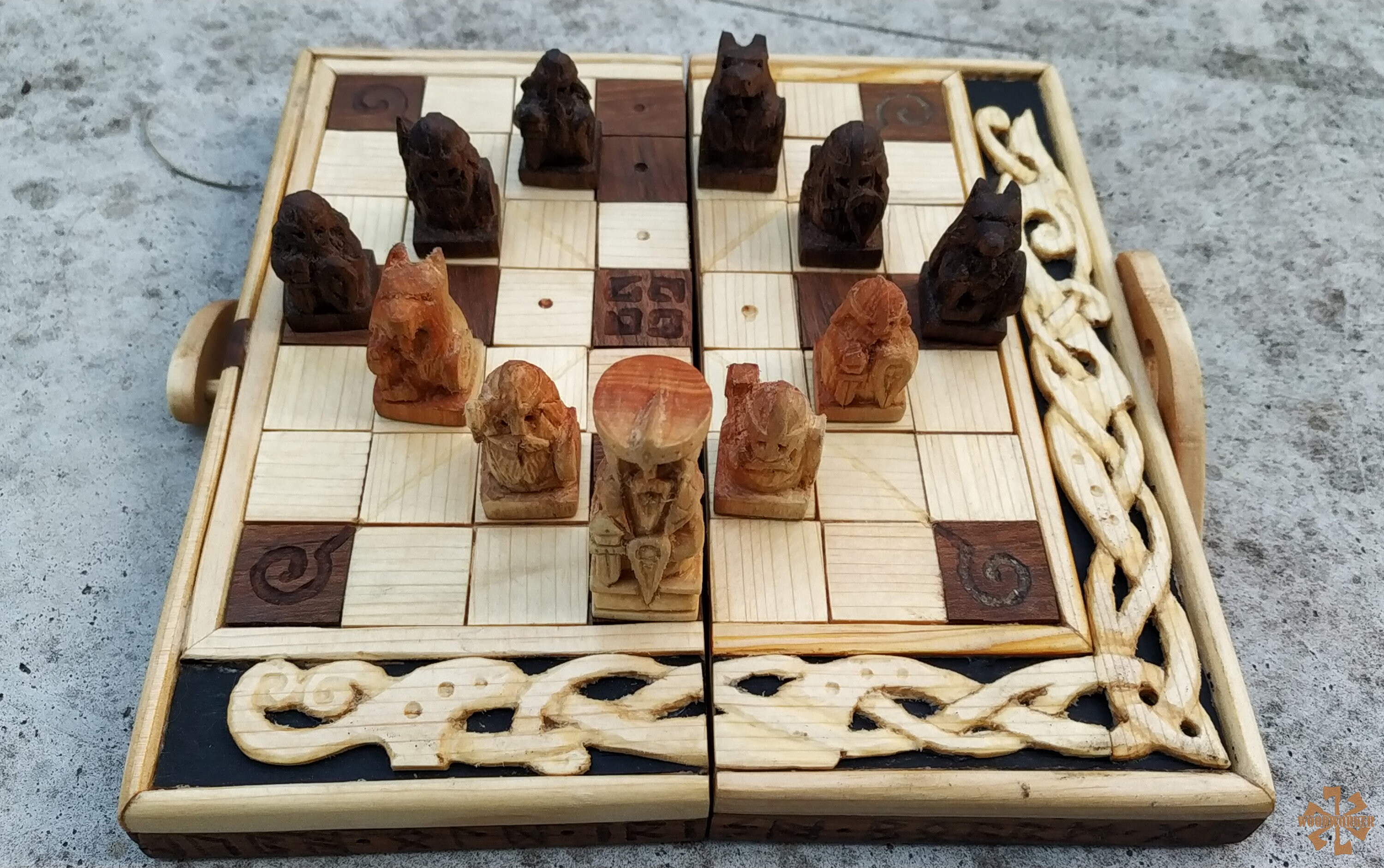 Viking Board Game Brandubh Handmade Wooden Board Game | Etsy