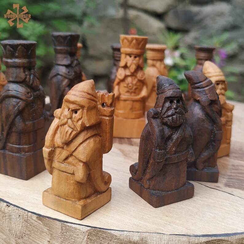 Wooden Figurines Board Game Pieces Custom Unique Board Game - Etsy