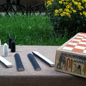 Senet - Ancient Egyptian Board Game, Wooden Board Game, Handmade Board ...