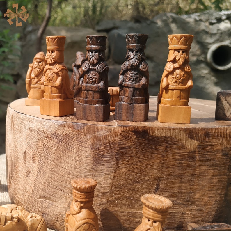 Wooden Figurines Board Game Pieces Custom Unique Board Game - Etsy