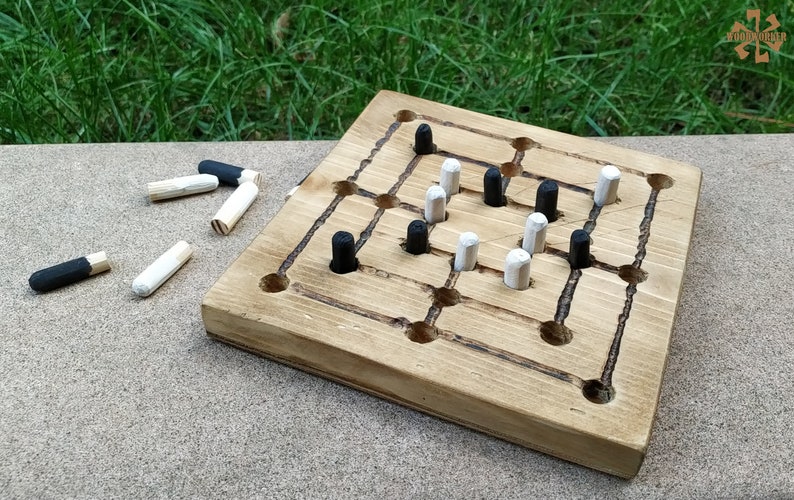 Nine men's Morris Ancient Roman Board Game Mill Board | Etsy