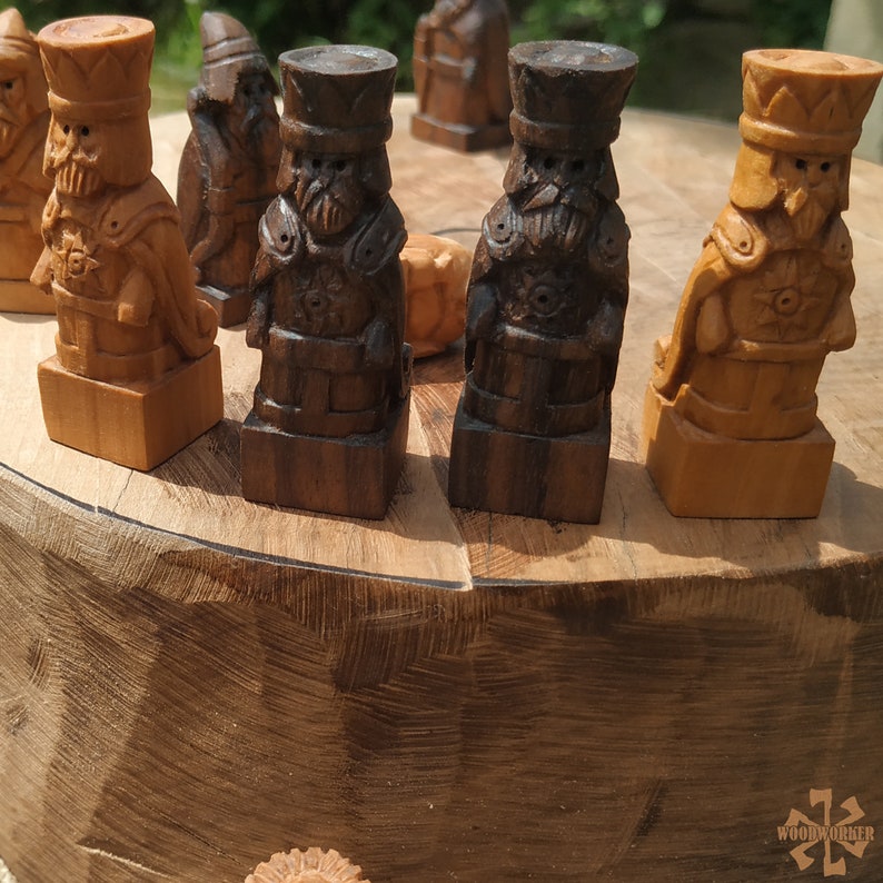Wooden Figurines Board Game Pieces Custom Unique Board Game - Etsy