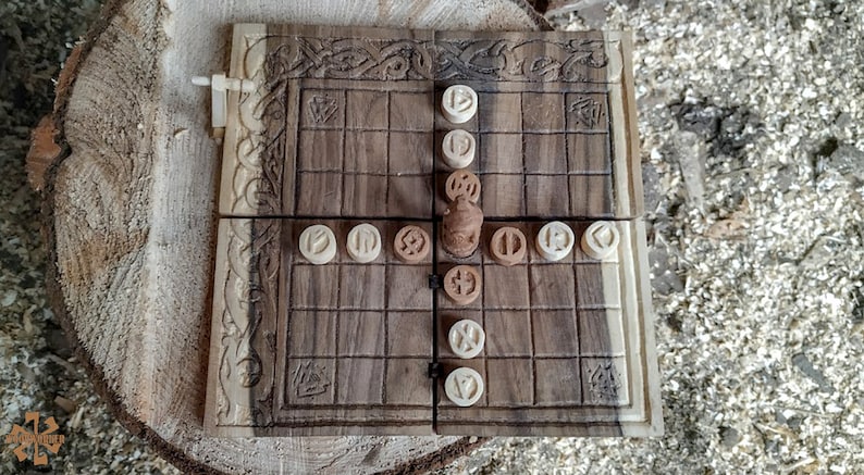 Sacrifice of Odin Brandubh Board Game Runes Elder Futhark - Etsy