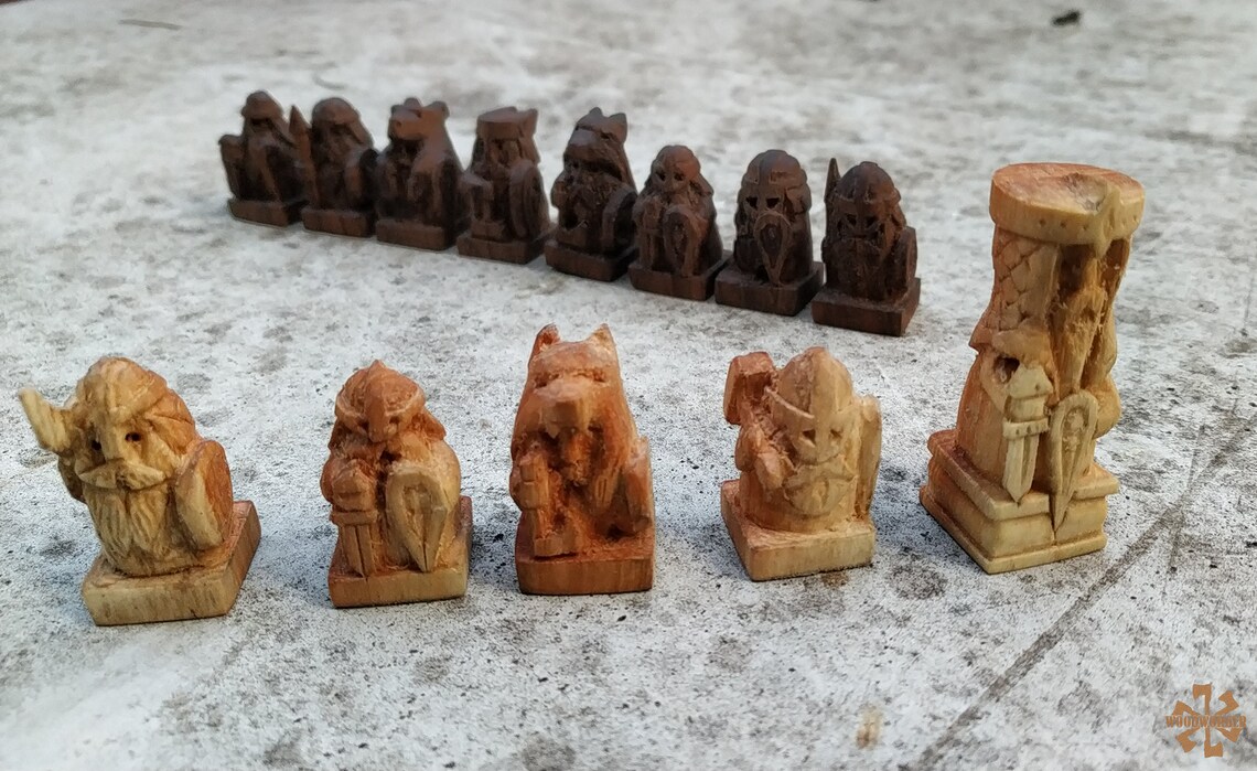 Viking Board Game Brandubh Handmade Wooden Board Game | Etsy