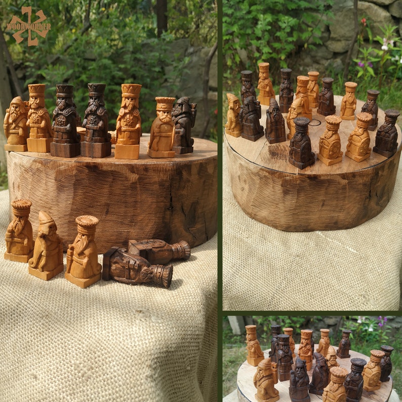 Wooden Figurines Board Game Pieces Custom Unique Board Game - Etsy