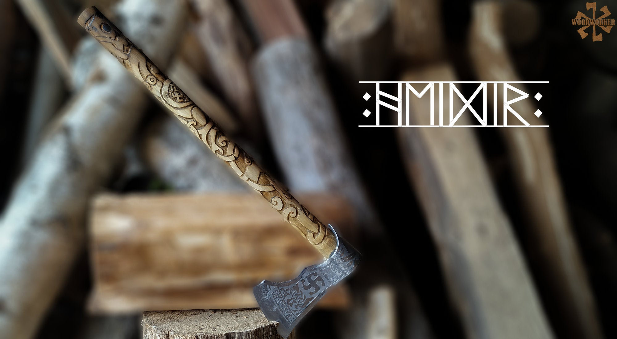 Heiðir Viking Axe Throwing Axe Axe With Slavic Design - Etsy