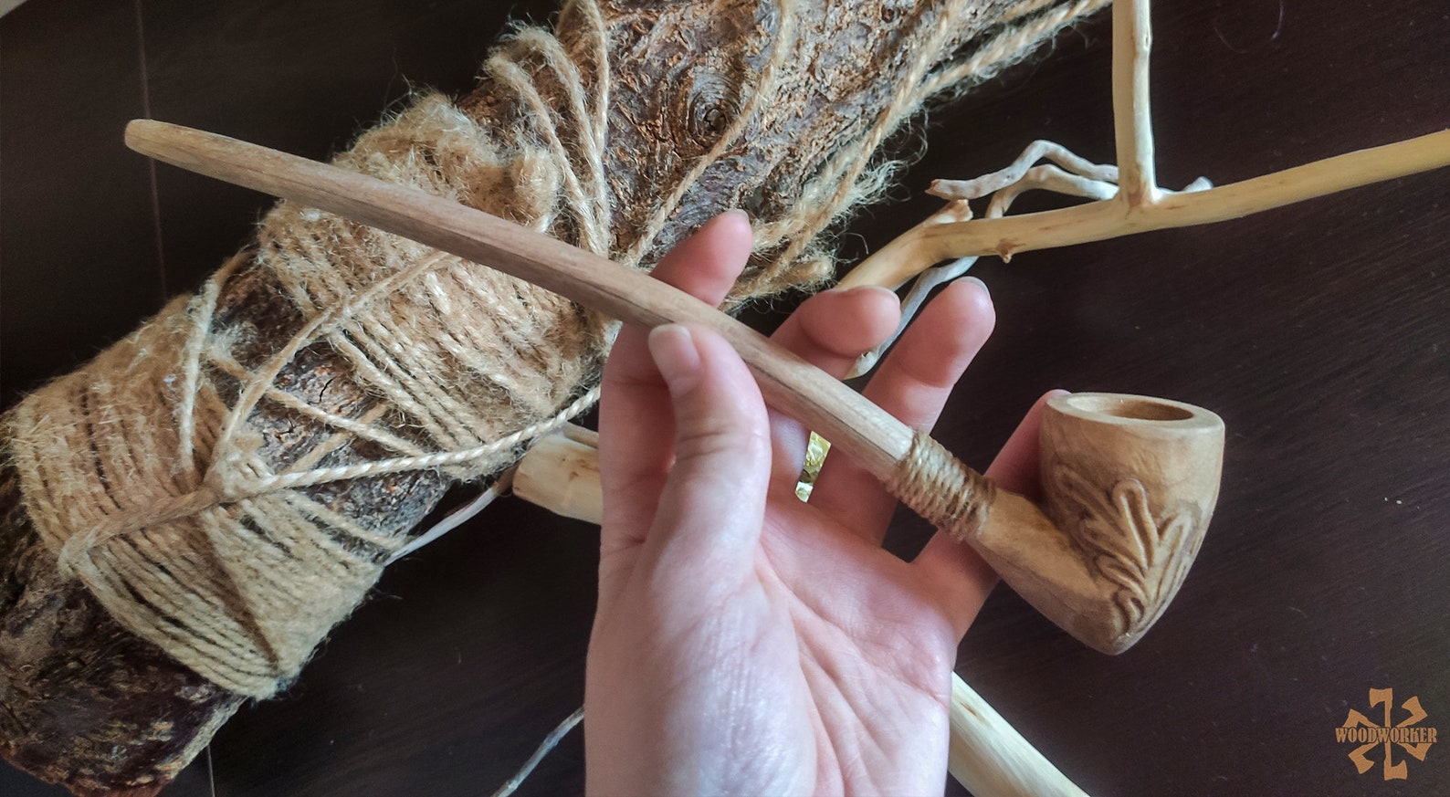 The Hobbit Bilbo's Pipe Wooden Handmade Pipe Bilbo - Etsy