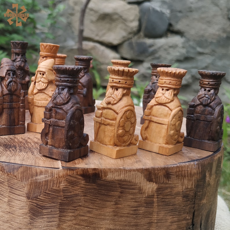 Wooden Figurines Board Game Pieces Custom Unique Board Game - Etsy