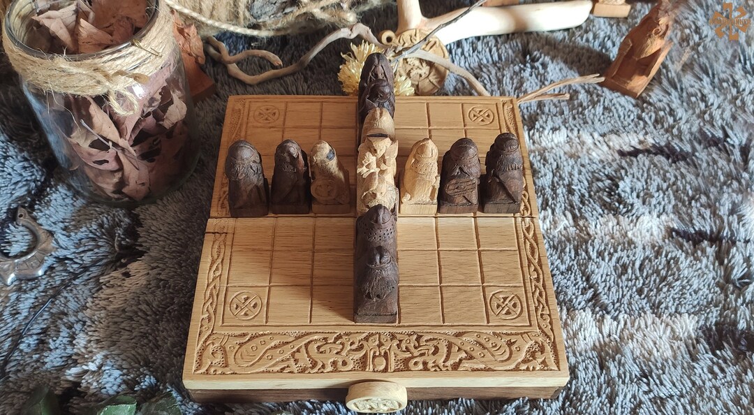 Handmade Brandubh Board Game: Olga of Kiev, Norse Hnefatafl - Etsy