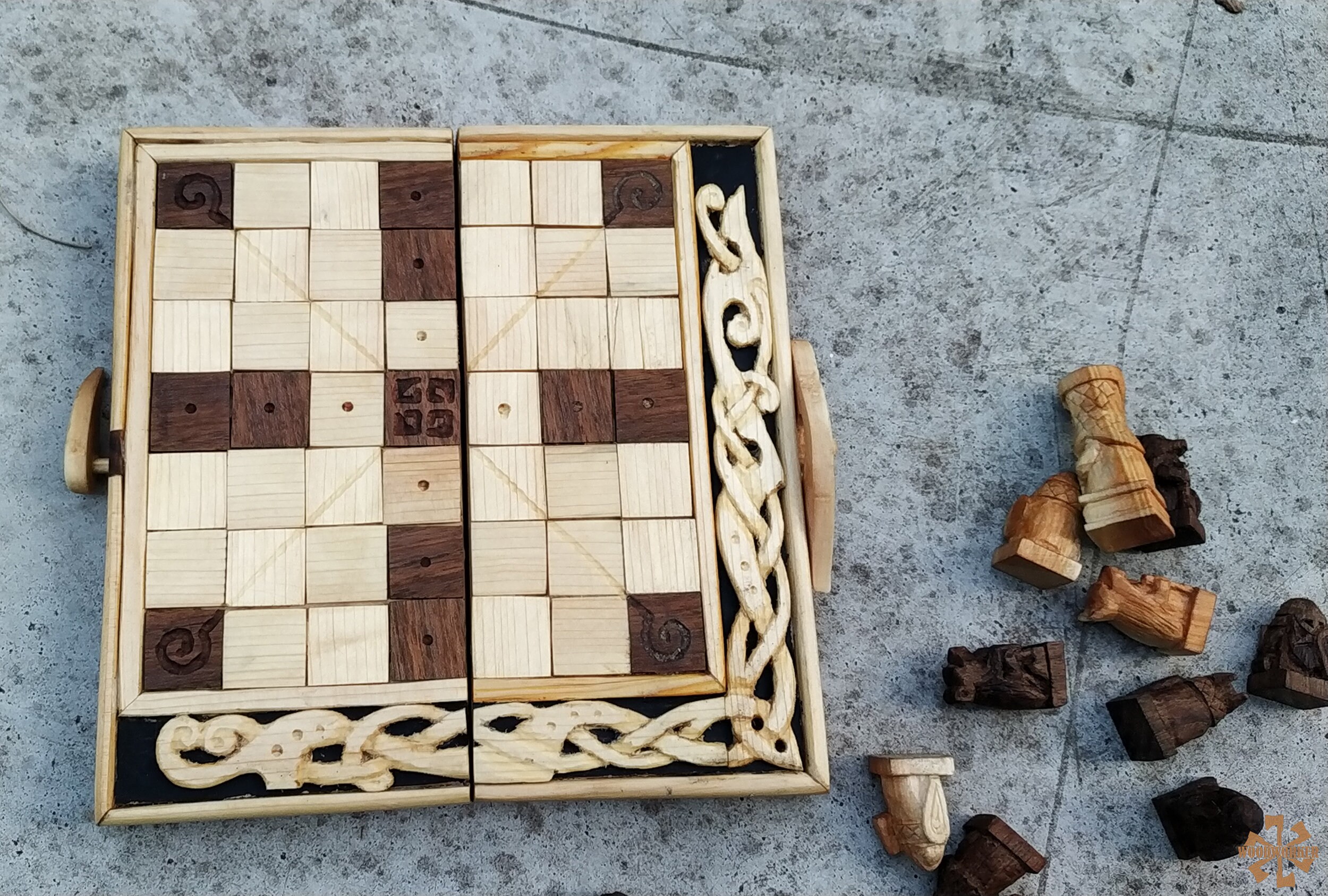 Viking Board Game Brandubh Handmade Wooden Board Game | Etsy