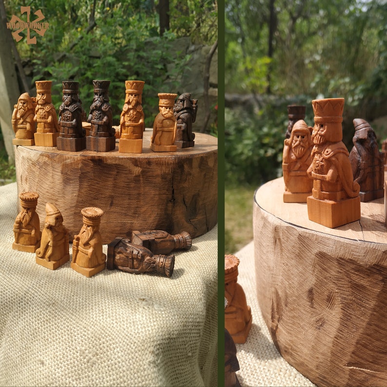 Wooden Figurines Board Game Pieces Custom Unique Board Game - Etsy