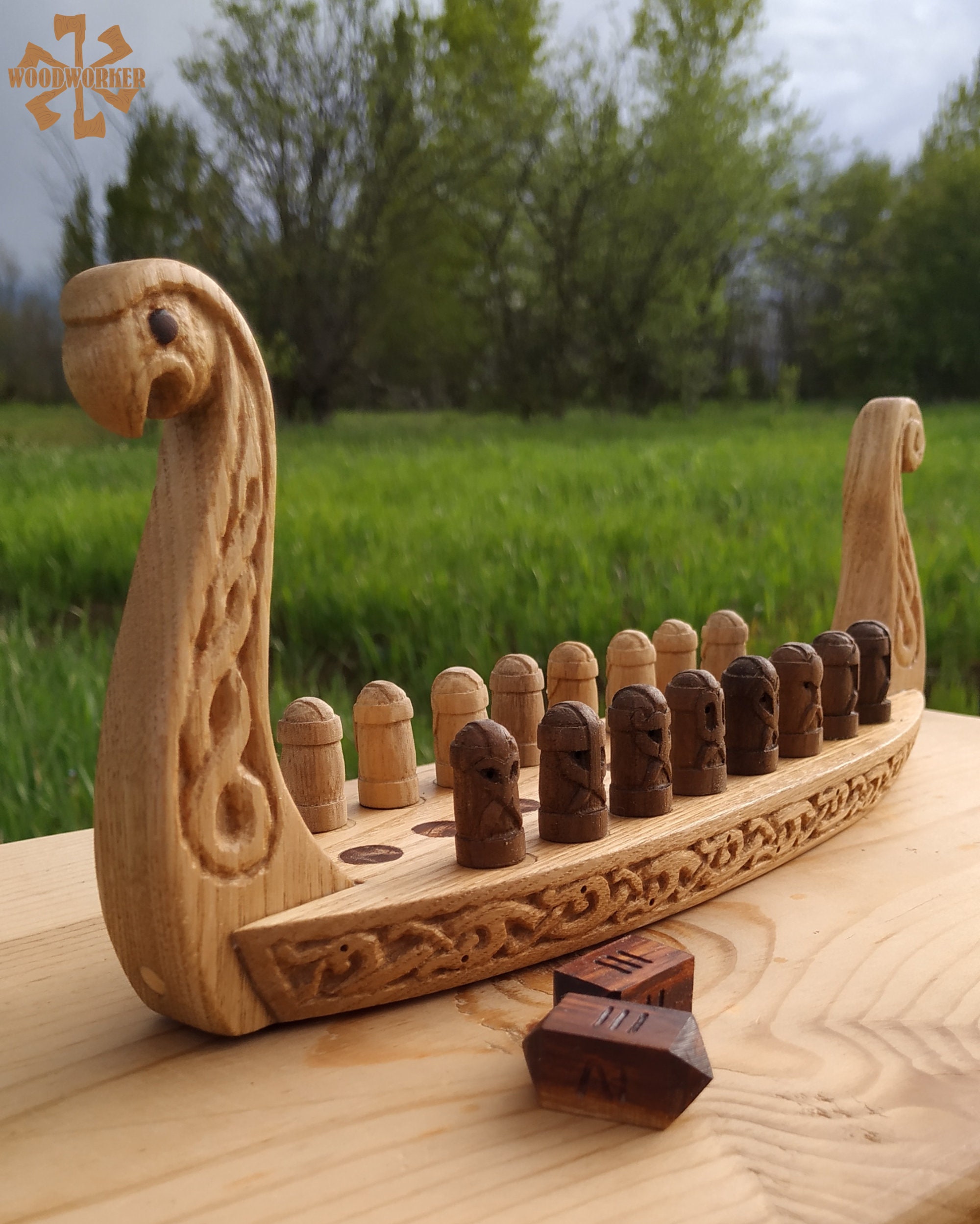 Hand-carved Daldos: an Old Scandinavian Board Game for Your Handmade ...