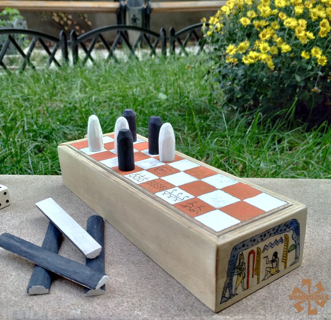 Senet - Ancient Egyptian Board Game, Wooden Board Game, Handmade Board ...
