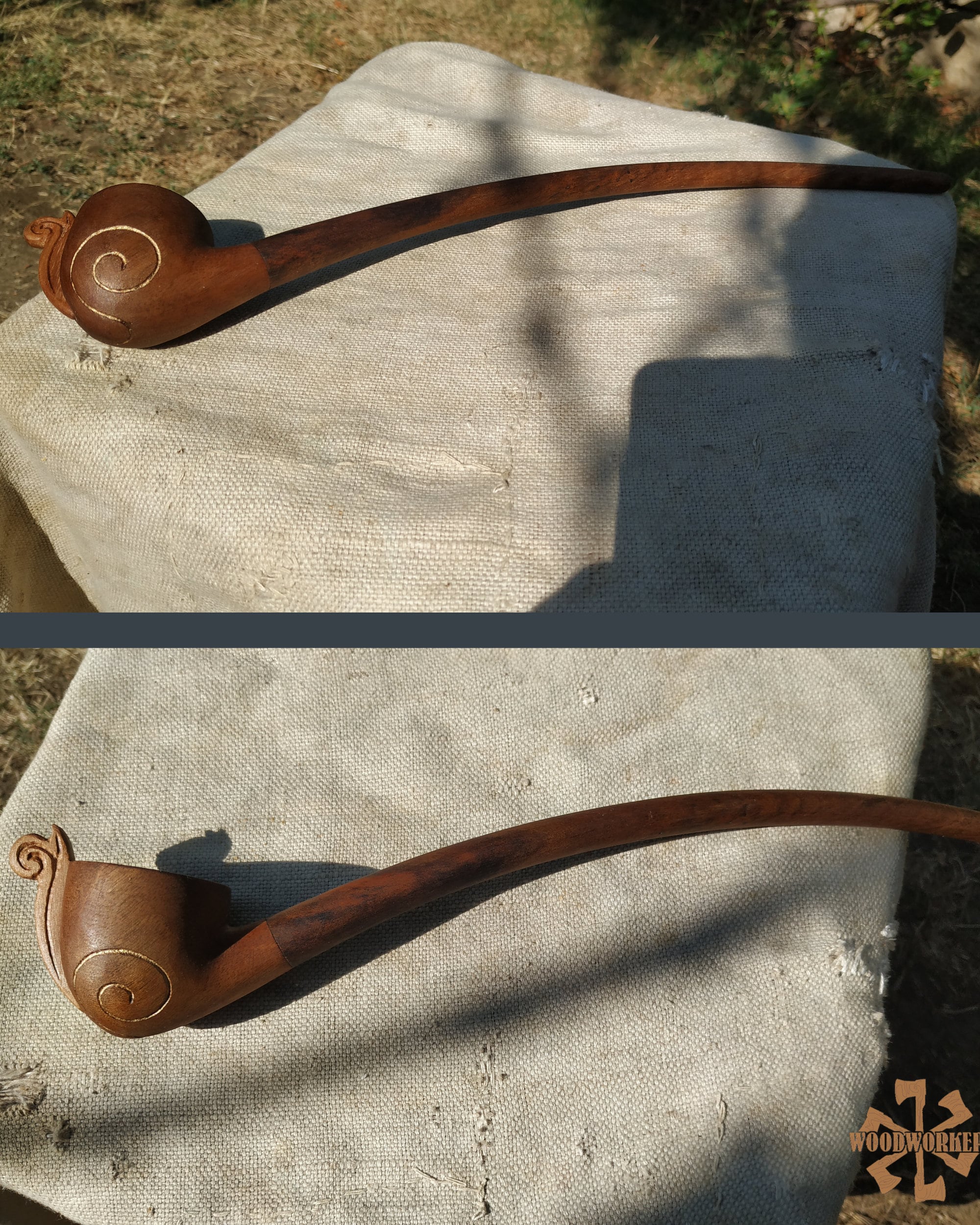 The Hobbit Bilbo's Pipe With Removable Stem Wooden - Etsy