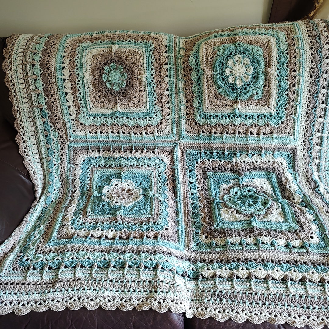 Beach Glass Doodad Handmade Crochet Blanket/gift/special Occasion ...