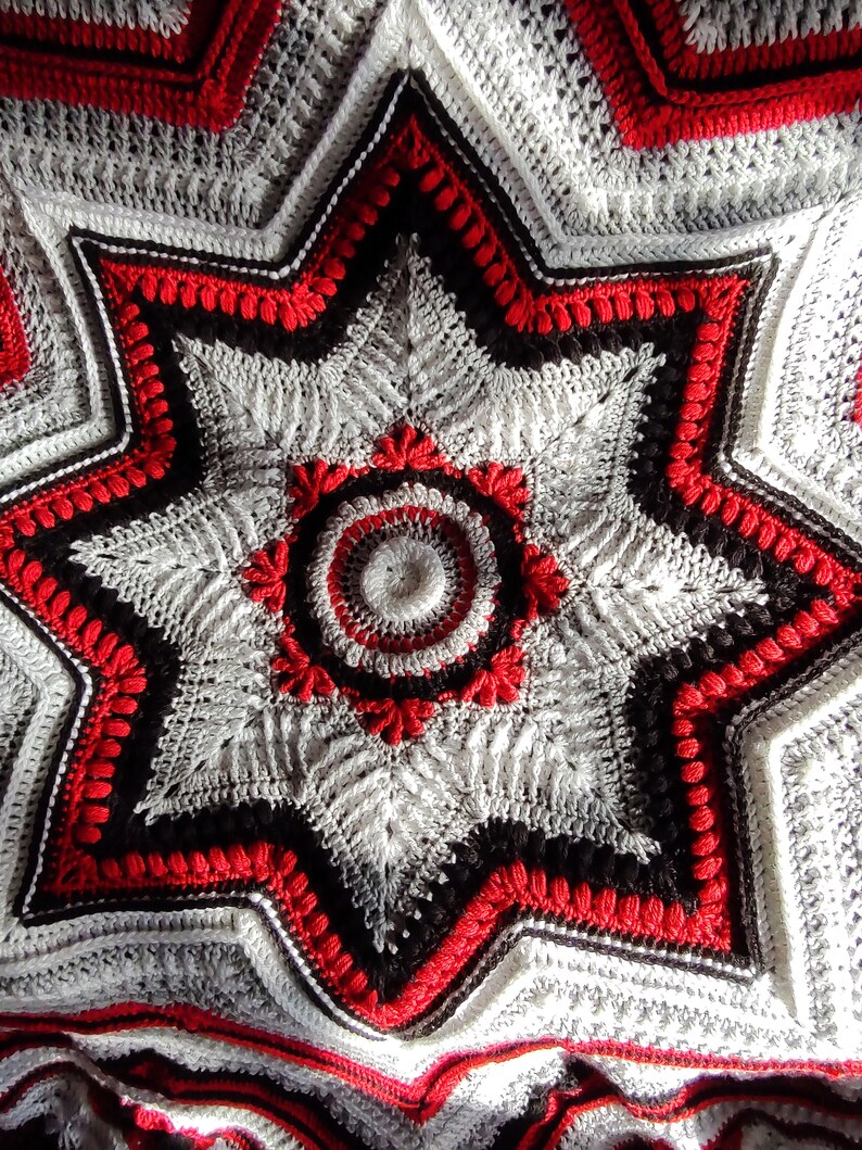 Star Handmade Crochet Blanket/gift/special Occasion/family - Etsy