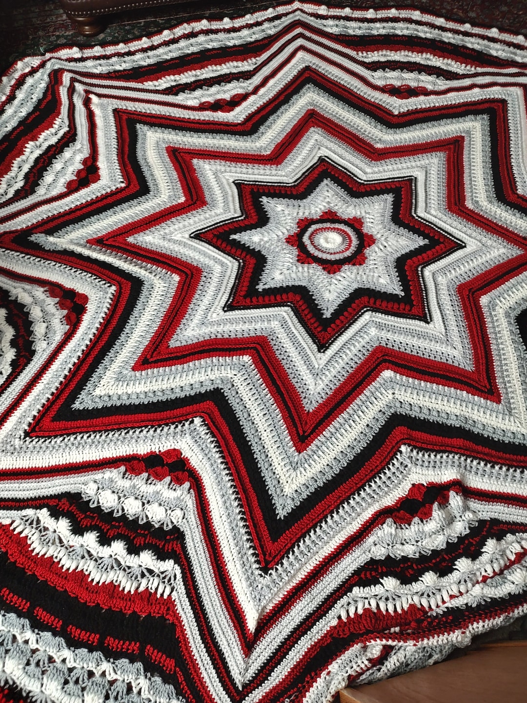 Star Handmade Crochet Blanket/gift/special Occasion/family - Etsy