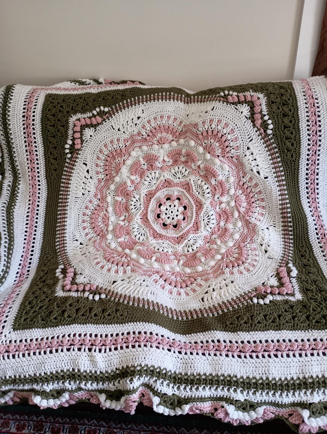 Rosey Arcadia Handmade Crochet Blanket/family/gift/unique/special ...