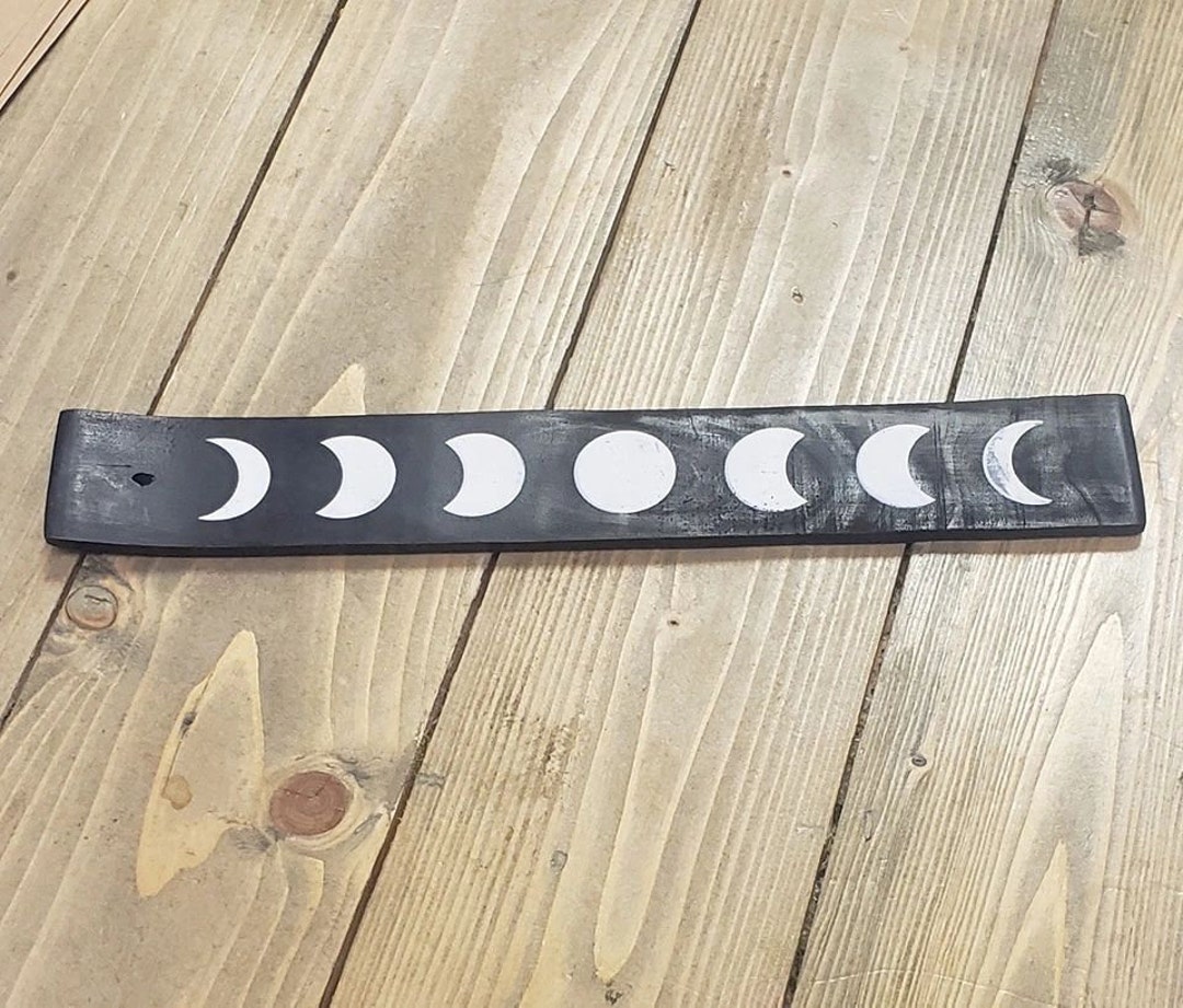 Wooden Black Moon Phase Stick Burner - Etsy
