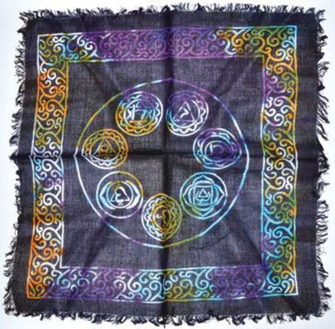 18 X 18 7 Chakra Altar Cloth | Etsy