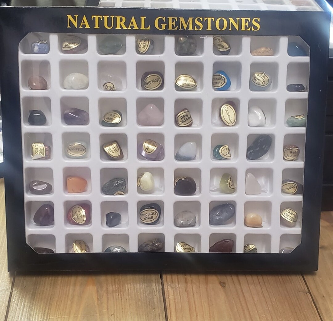 Tumbled Gemstone Gift Box - Etsy