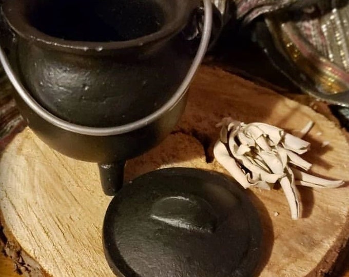 3" Plain Pot Belly Cauldron W/ Lid - Etsy