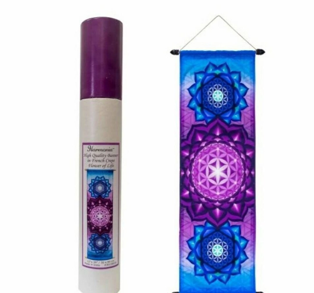 Flower of Life French Crepe Banner - Etsy