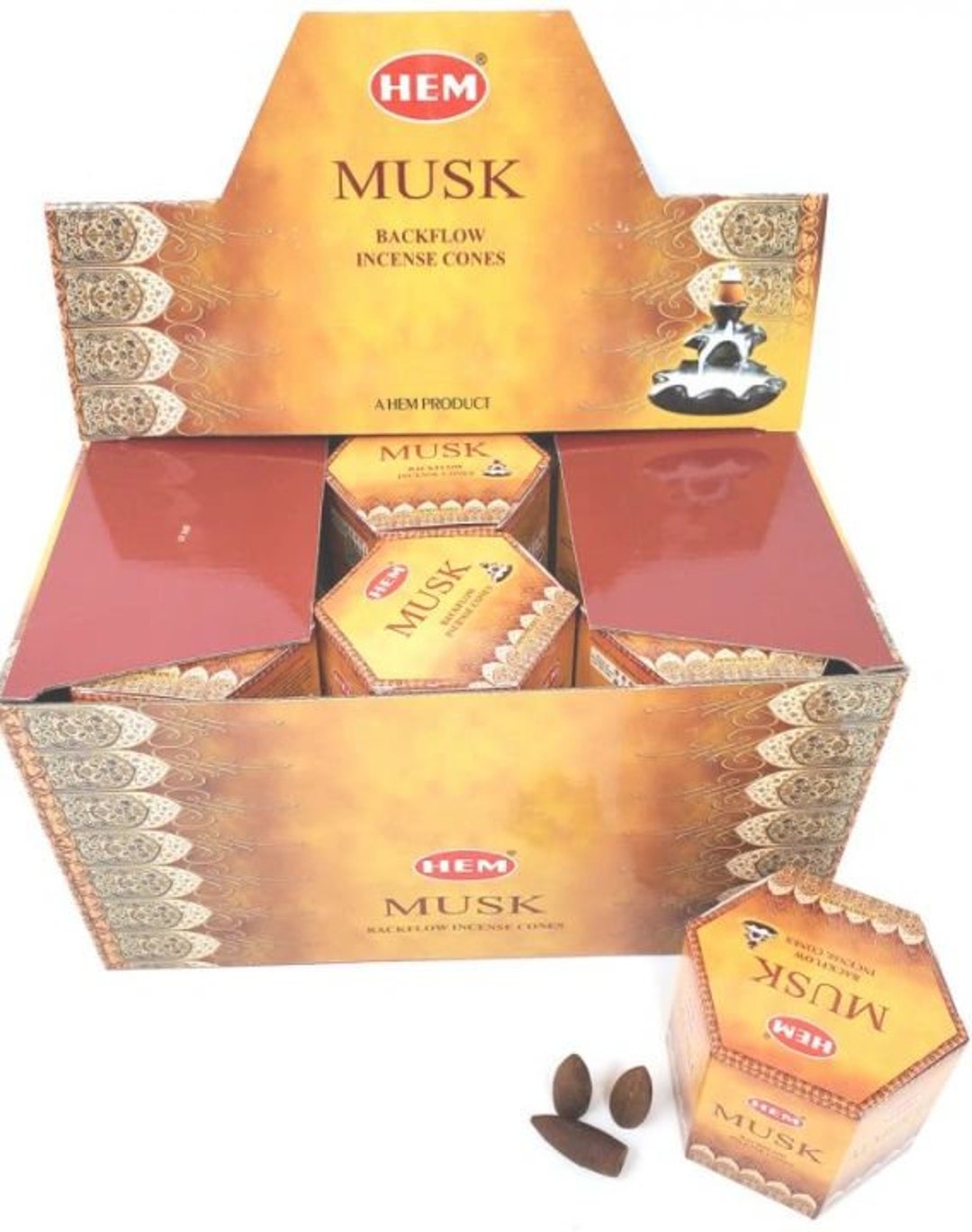 Hem Musk Backflow Incense Cones - Etsy