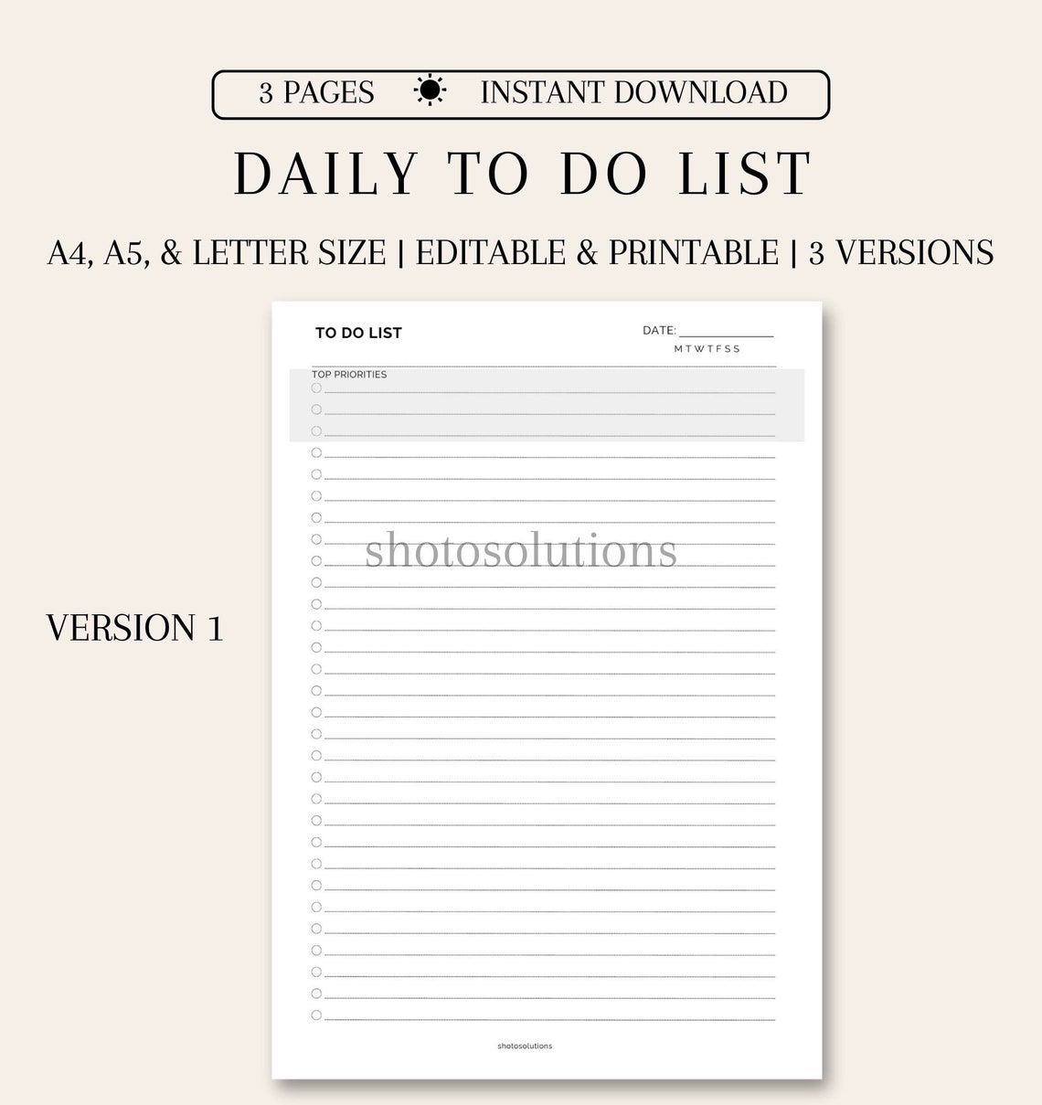 Digital To-do List | Priority List | Goodnotes Template | Productivity ...