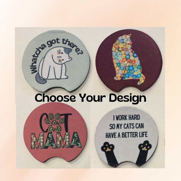 Cat Coaster - Etsy