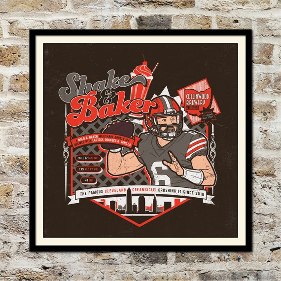 Baker Mayfield Vintage Beer Label Style Print Home Décor Wall Décor ...